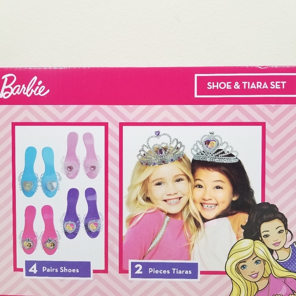 Barbie | Costumes | Barbie Shoe And Tiara Set 4 Shoes 2 Tiaras 3 | Poshmark